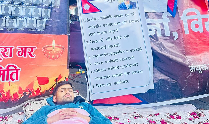 जेनजी अभियन्ता अजय सोडारीको आमरण अनशन छैटौँ दिनमा - Nepal Post Daily